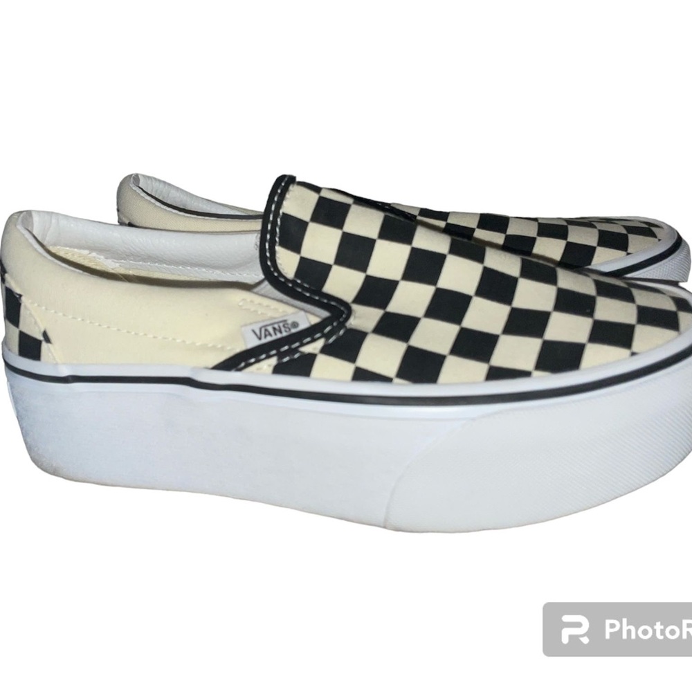 VANS Classic Slip-On Checkerboard Stackform Shoe - Gem